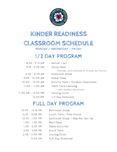 Preschool Readiness Program - St. Timothy's Christian Preschool